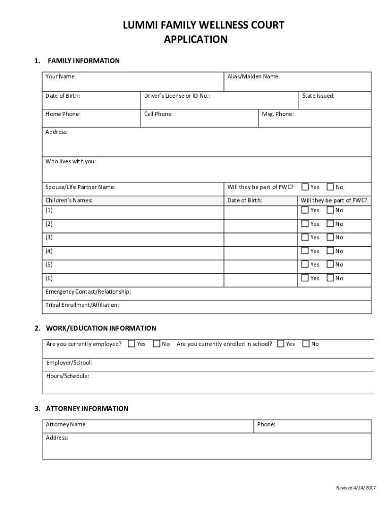 Fillable Online Lummi Nation's Family Drug Court Grant Program Fax ...