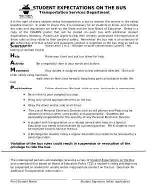 TRANSPORTATION DEPARTMENT POLICY MANUAL Doc Template | pdfFiller