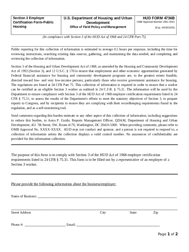 U.S. Department of Housing and Urban Development HUD ... Doc Template ...