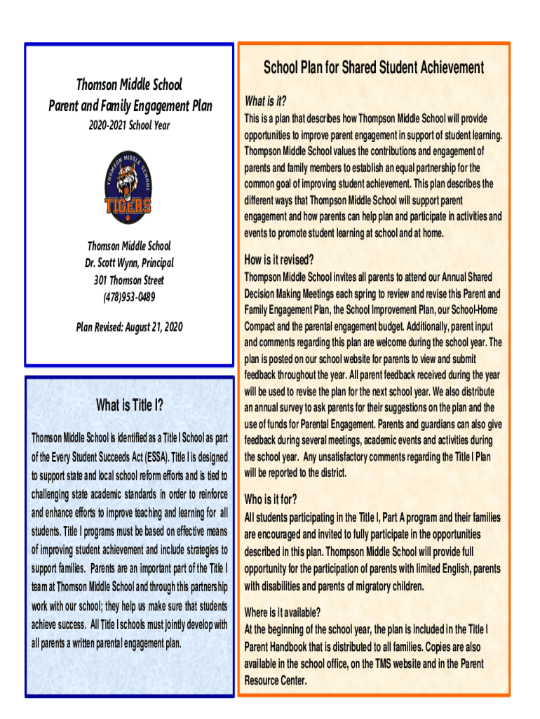 Fillable Online Thomson Middle School - Connect Suite Fax Email Print ...