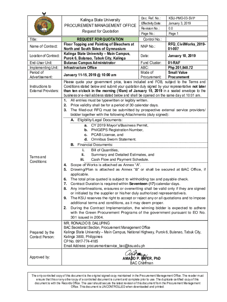 Fillable Online Invitation to Bid for Establishment of a Campus-Based ... Fax Email Print ...