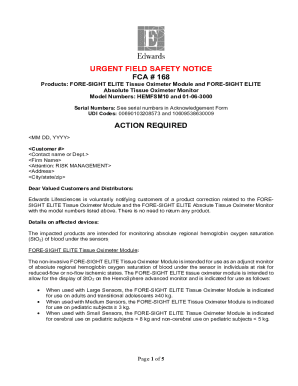 Fillable Online Fillable Online urgent field safety notice fca #148 medical device ... Fax Email ...