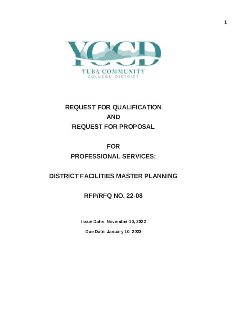 REQUEST FOR QUALIFICATIONS RFQ-22-Facilities Master ... - AWS Doc ...