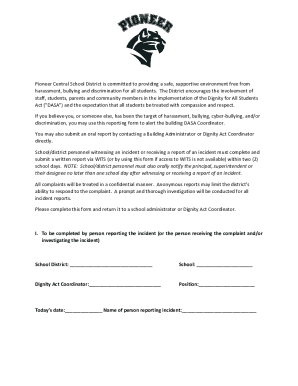 Fillable Online DASA Incident Reporting Form - Amazon AWS Fax Email ...