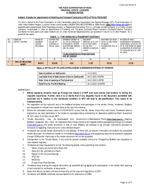 Fillable Online fci gov Contract Branch Page 1 of 7 - Food Corporation ...