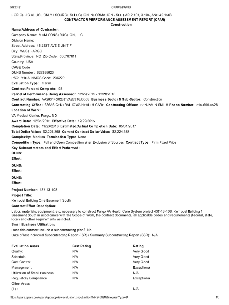 Fillable Online FOR OFFICIAL USE ONLY / SOURCE SELECTION ... Fax Email ...