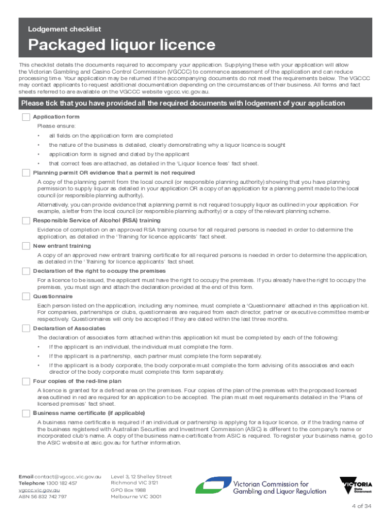 Fillable Online Packaged liquor licence application kit Fax Email Print ...