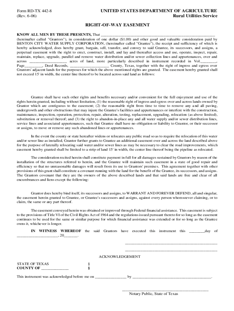 Fillable Online RIGHT-OF-WAY EASEMENT Fax Email Print - pdfFiller