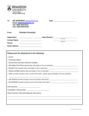 Fillable Online External Advertising Request Fax Email Print - pdfFiller