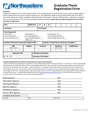 Fillable Online Thesis & Dissertation FormsGraduate Education Fax Email Print - pdfFiller