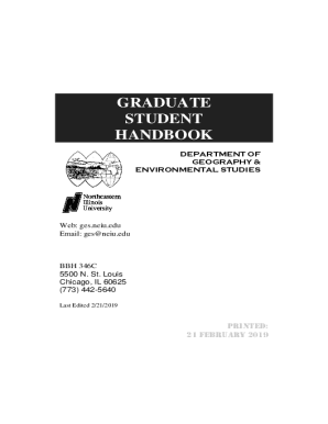 Fillable Online Graduate Student Handbook - Department of Geography Fax Email Print - pdfFiller