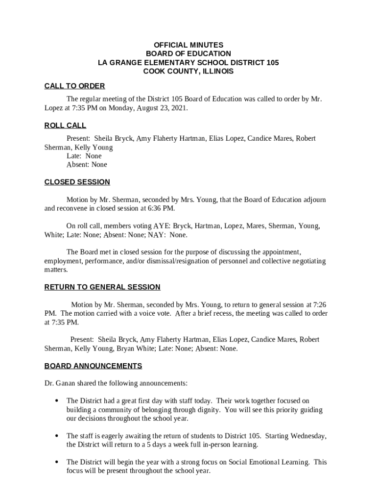 Present:Sheila Bryck, Amy Flaherty Hartman, Elias Lopez, Candice Mares ...