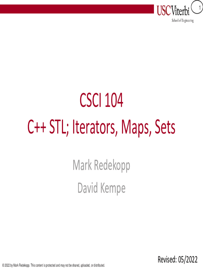 Fillable Online Ee Usc C Stl Iterators Maps Sets Fax Email Print Pdffiller