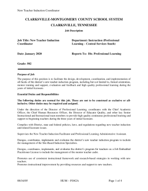 Fillable Online Staffing Announcement: Supervisor of Learning Services ...