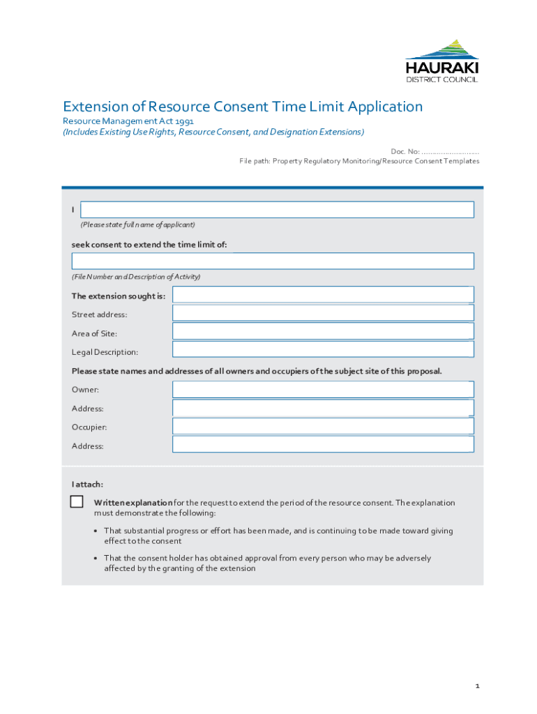 Fillable Online HDC-Extension-of-Time-Limit-Application-form.docx Fax ...