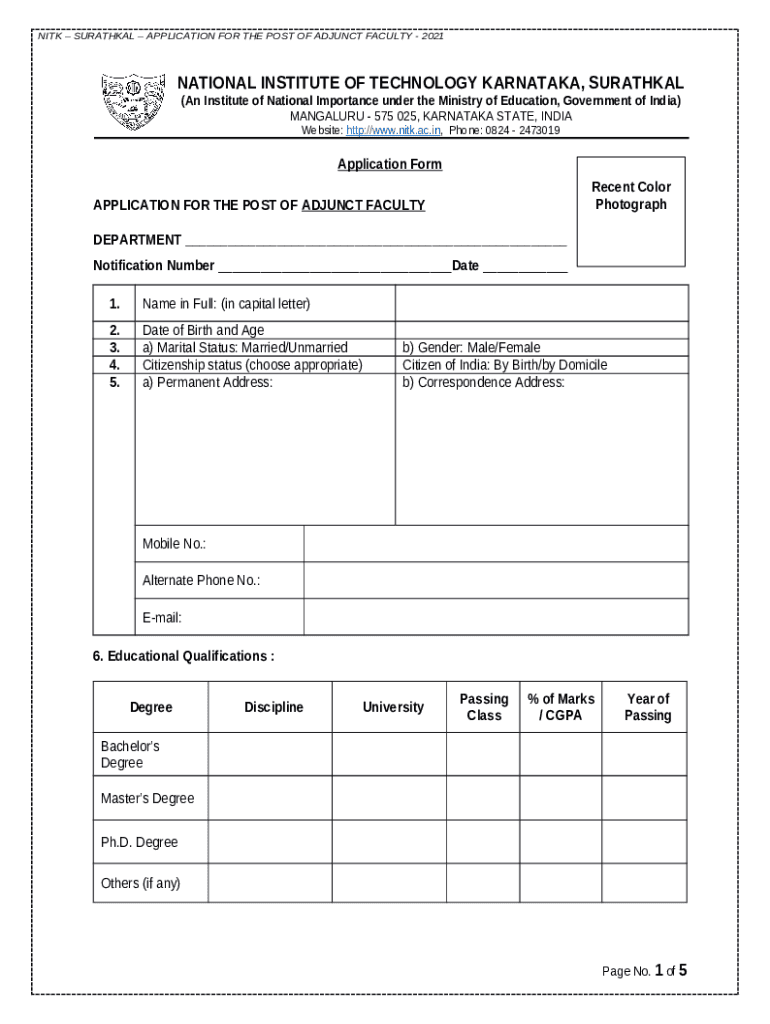 NITK Surathkal: Department of Ination Technology Doc Template | pdfFiller