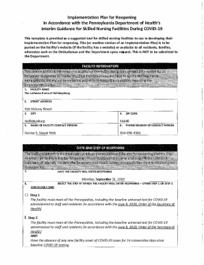 Fillable Online Implementation Plan for reopening Fax Email Print - pdfFiller