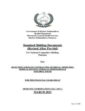 Fillable Online Government of the Punjab, Health Department. Bidding ... Fax Email Print - pdfFiller