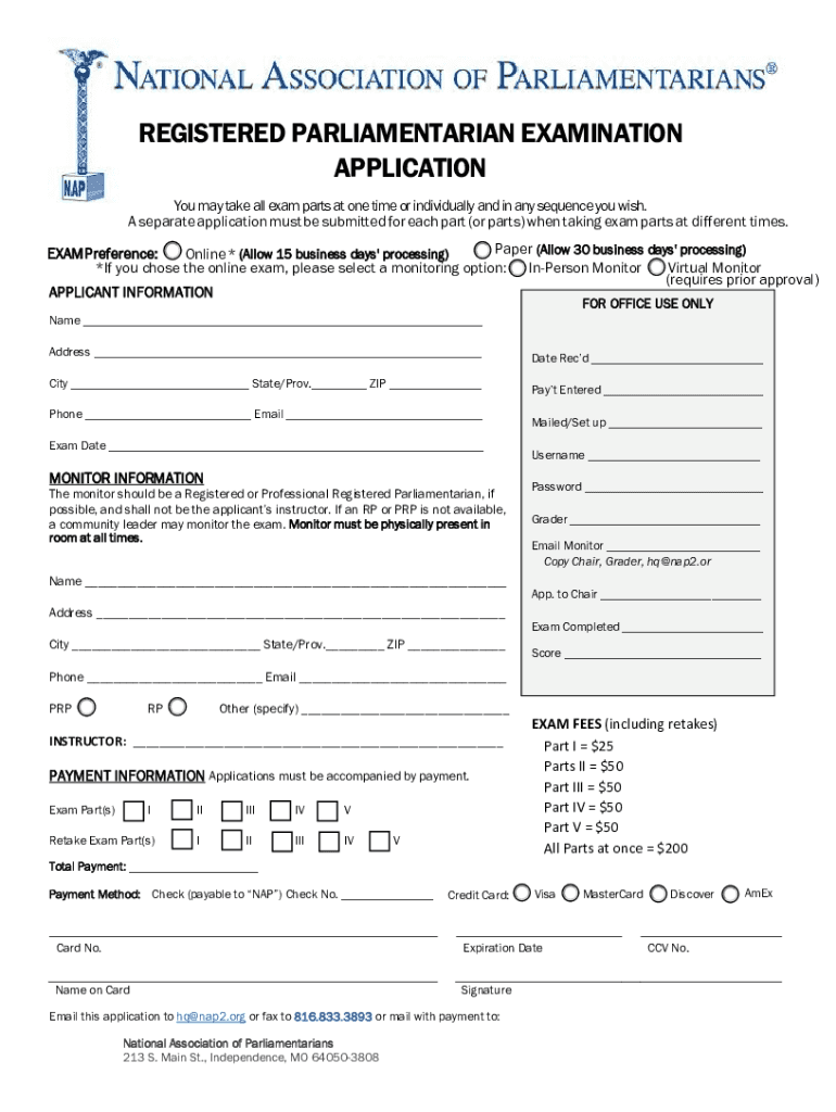 Fillable Online Becoming a parliamentarian step-by-step - Jurassic ...