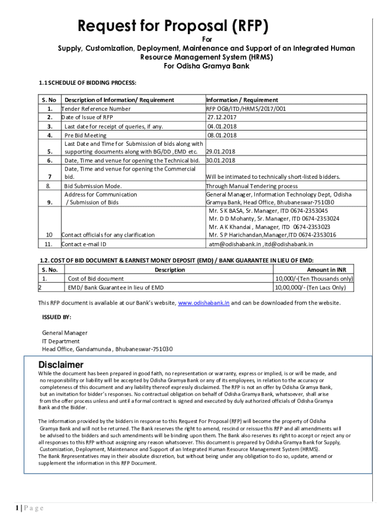 Fillable Online Request for Proposal (RFP) - Tenders India, The Indian ... Fax Email Print ...