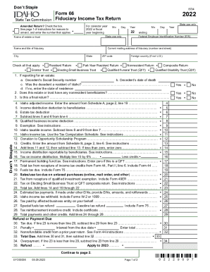Fillable Online tax idaho 2022 Instructions for Form 100X - Franchise ...