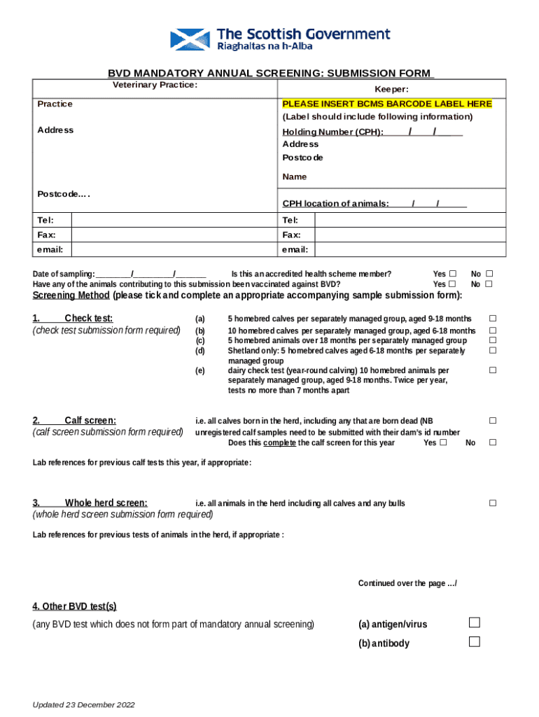 Bovine-Scottish-Government-BVD-Submission--April ... Doc Template | pdfFiller