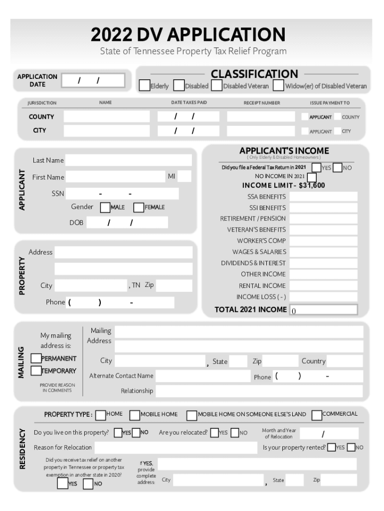 Fillable Online Seniors and Disabled Persons Property Tax Relief Fax Email Print - pdfFiller