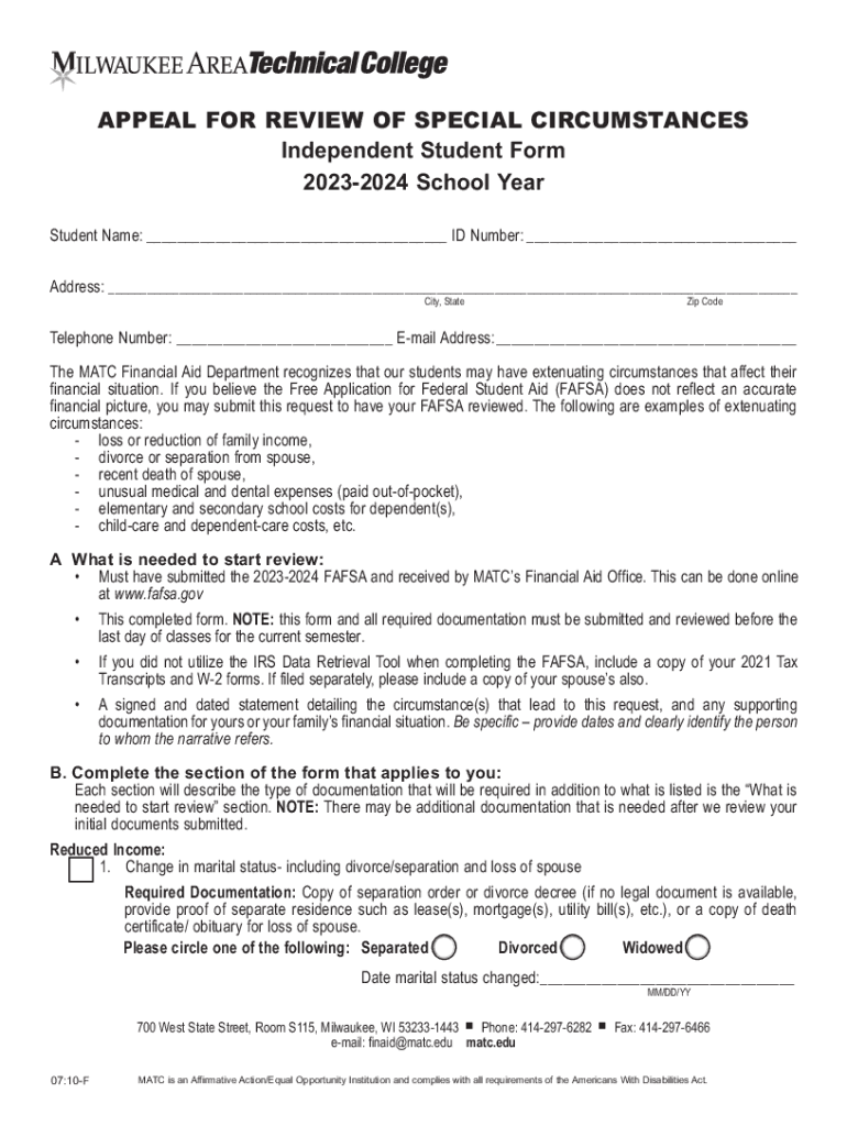 Fillable Online Independent Student Form Fax Email Print - pdfFiller