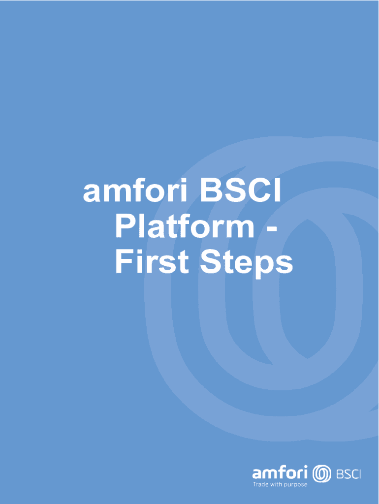 Fillable Online Annex 1: How to start with the amfori BSCI Platform Fax ...