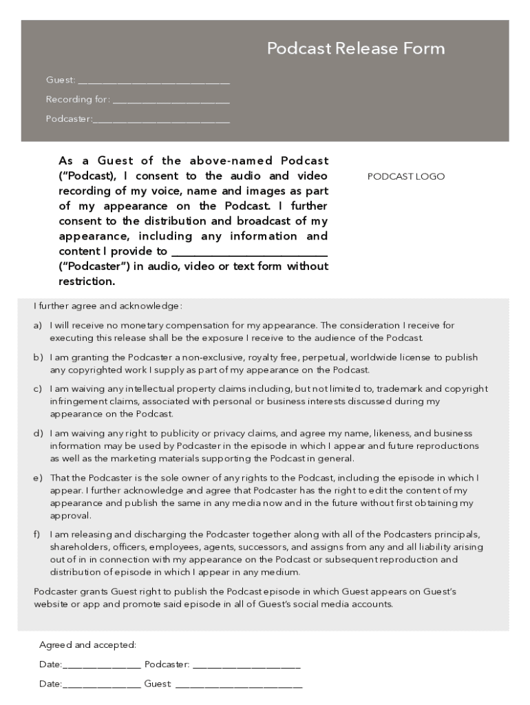 Fillable Online Template Speaker Release Form Fax Email Print - pdfFiller