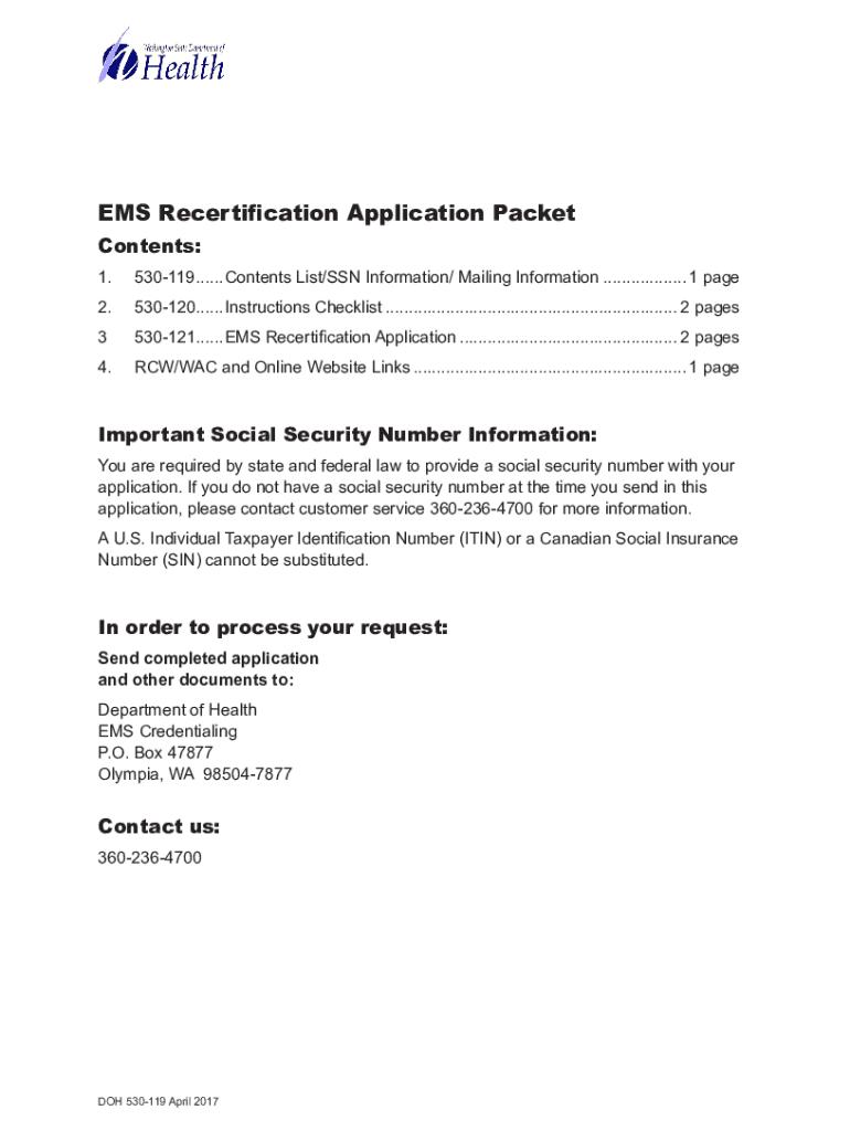 Fillable Online doh wa Emergency Medical Services (EMS) Evaluator ...