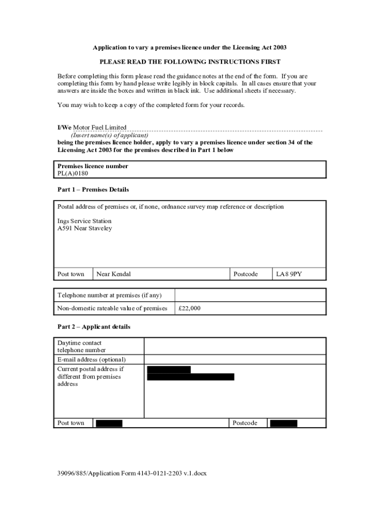 Fillable Online 39096/885/Application Form 4143-0121-2203 v.1.docx ...