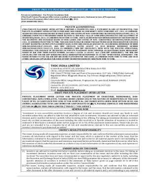 Fillable Online FORM NO PAS-4 PRIVATE PLACEMENT OFFER LETTER ... Fax ...