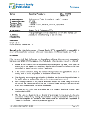 Fillable Online Child Welfare Operating Procedures CFOP 170 Series Fax ...