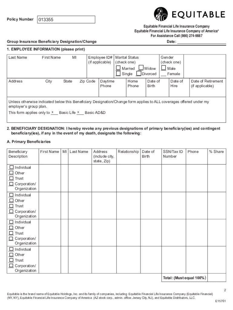 Fillable Online EQ Beneficiary Form - (Pre-Populate) (48).pdf Fax Email ...