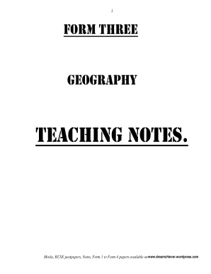 Fillable Online geography notes form 3.pdf - 1 FORM three ... - Course ...