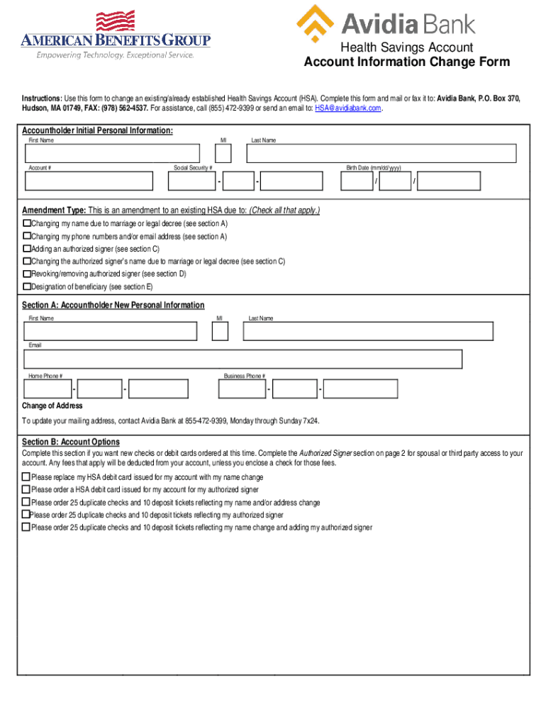 Fillable Online Account Information Change Form - City of Fort Dodge, Iowa Fax Email Print ...