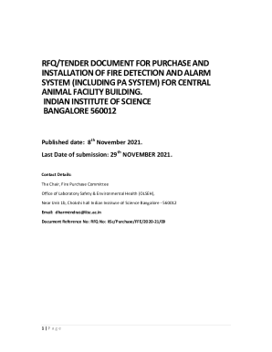 Fillable Online rfq / tender document for purchase and installation of ...