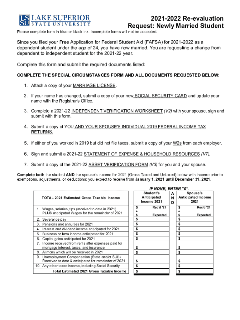 Fillable Online 2021-22 Application FormsStudent Services Fax Email ...