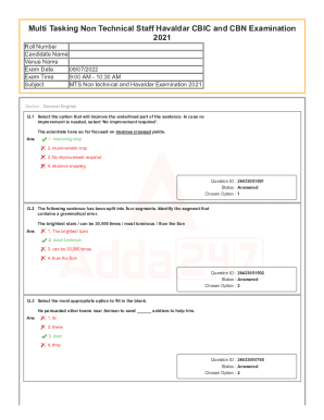 Fillable Online Multi Tasking Non Technical Staff Havaldar CBIC and CBN ...