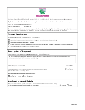 Fillable Online Application for planning permission (including changes ...