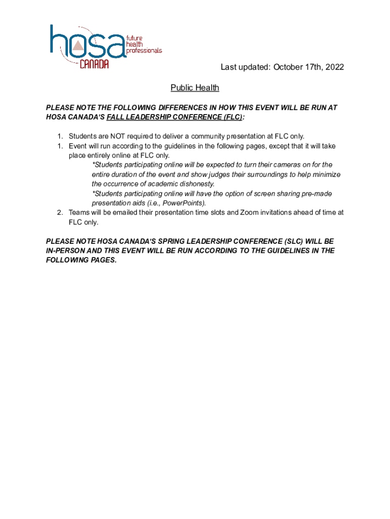 Fillable Online Fall Leadership Conference - Cal-HOSA Fax Email Print ...