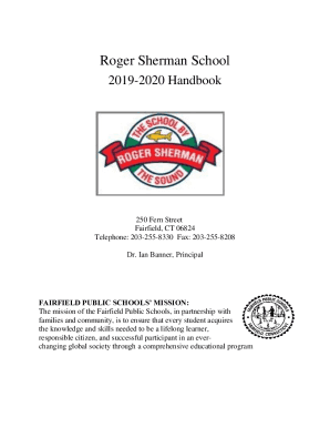 Fillable Online Principal's Welcome - Roger Sherman Elementary School ...