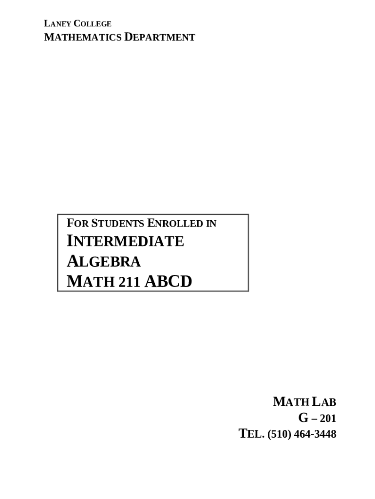 For Students - Mathematics Department ... - Laney College Doc Template ...