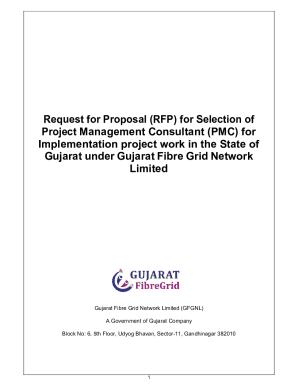 Fillable Online dst gujarat gov Request for Proposal for Project ...