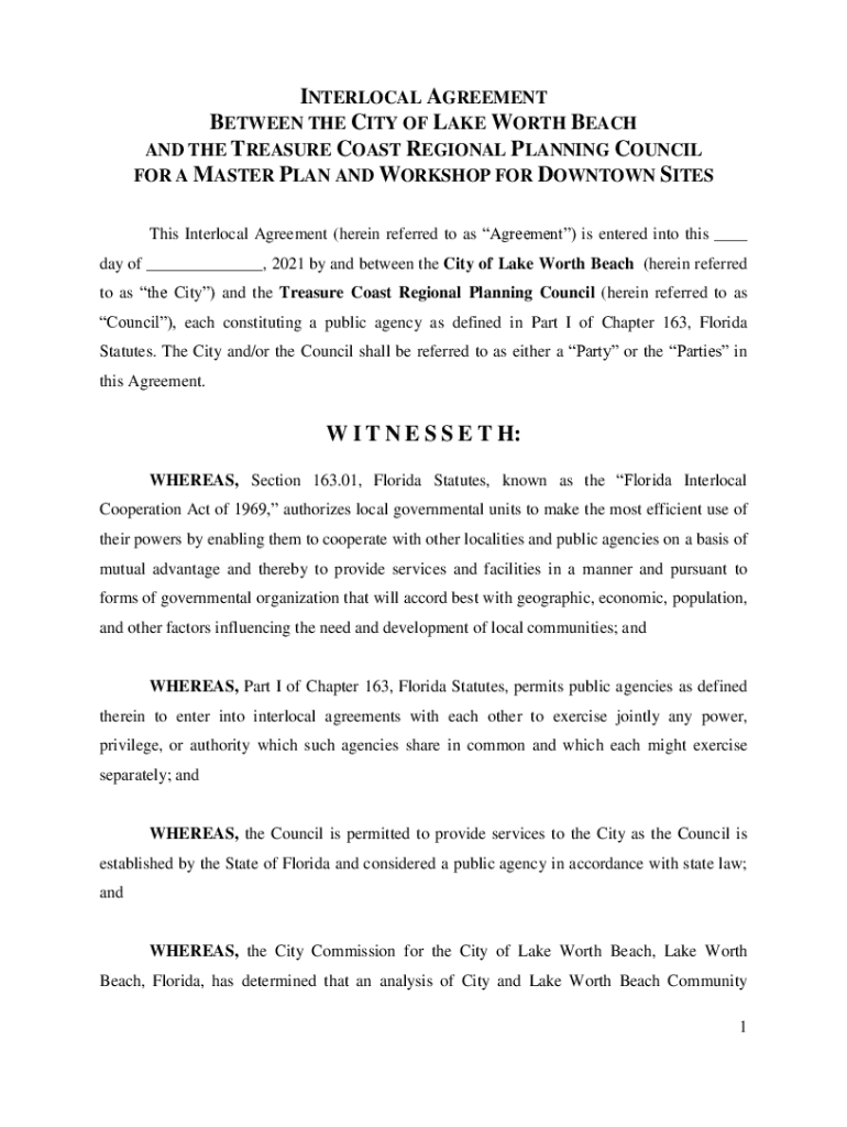 Fillable Online interlocal agreement between Fax Email Print - pdfFiller