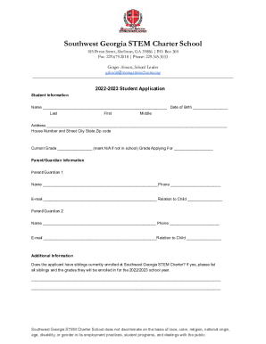 Fillable Online Southwest Georgia S.T.E.M. Charter School - Connect Suite Fax Email Print ...