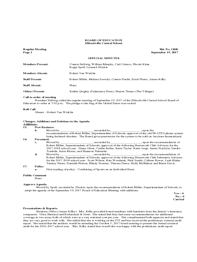 Fillable Online Connie Hellwig, William Murphy, Carl Calarco, Nicole ...