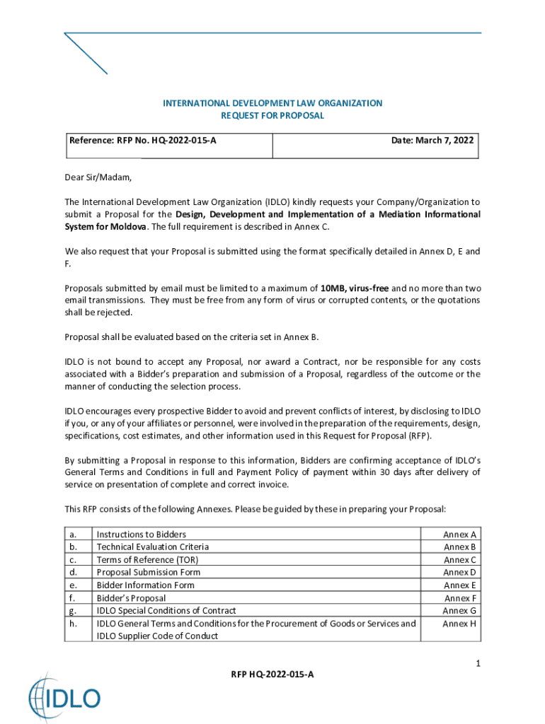 Fillable Online The International Development Law Organization (IDLO) kindly requests your ...