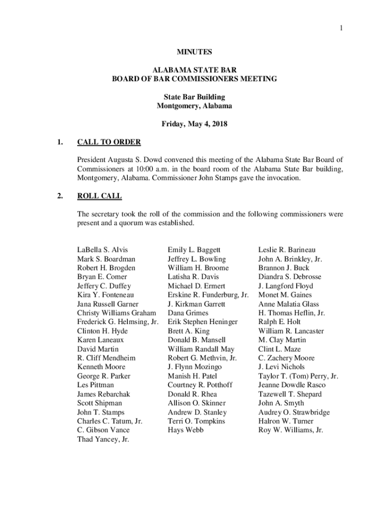 Fillable Online Alabama State Bar Hosts Virtual Board of Bar ...